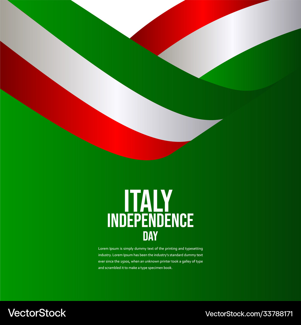 Happy italy independence day celebration template Vector Image