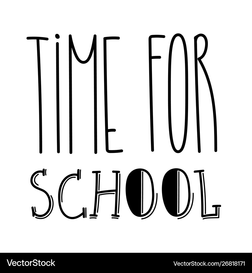 School lettering typography modern cool design Vector Image