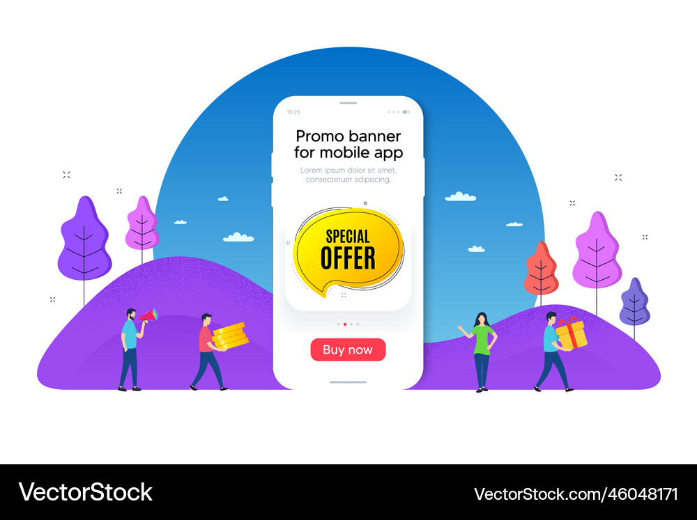 Special offer bubble sticker discount banner Vector Image