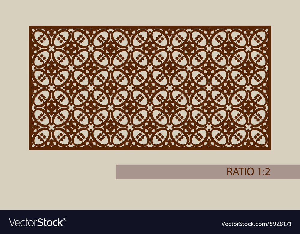 The template pattern for decorative panel Vector Image