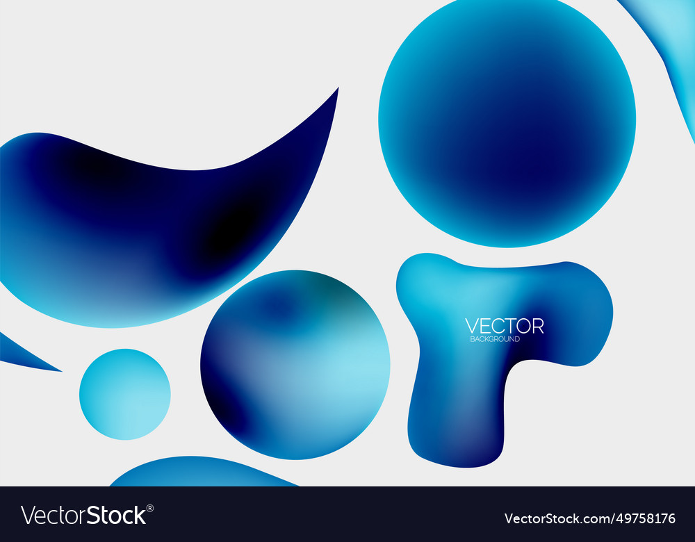 Abstract liquid bubble background liquid Vector Image