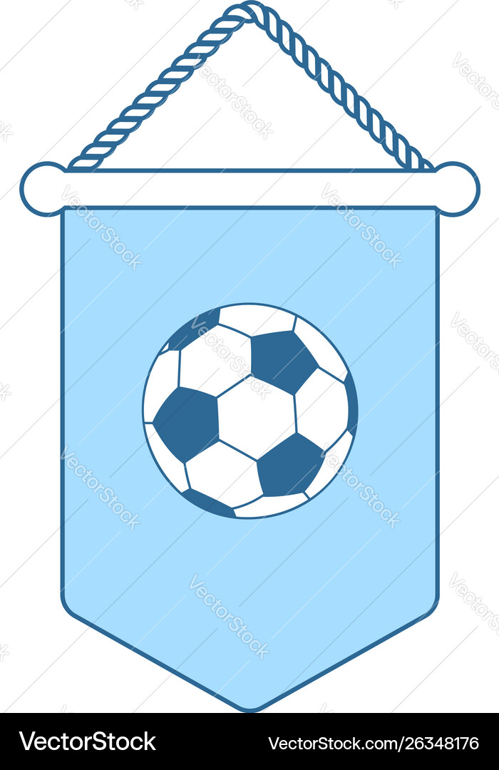 Football pennant icon Royalty Free Vector Image