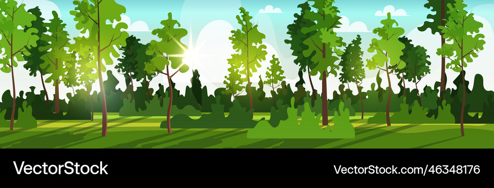 Garden or natural park in daylight Royalty Free Vector Image