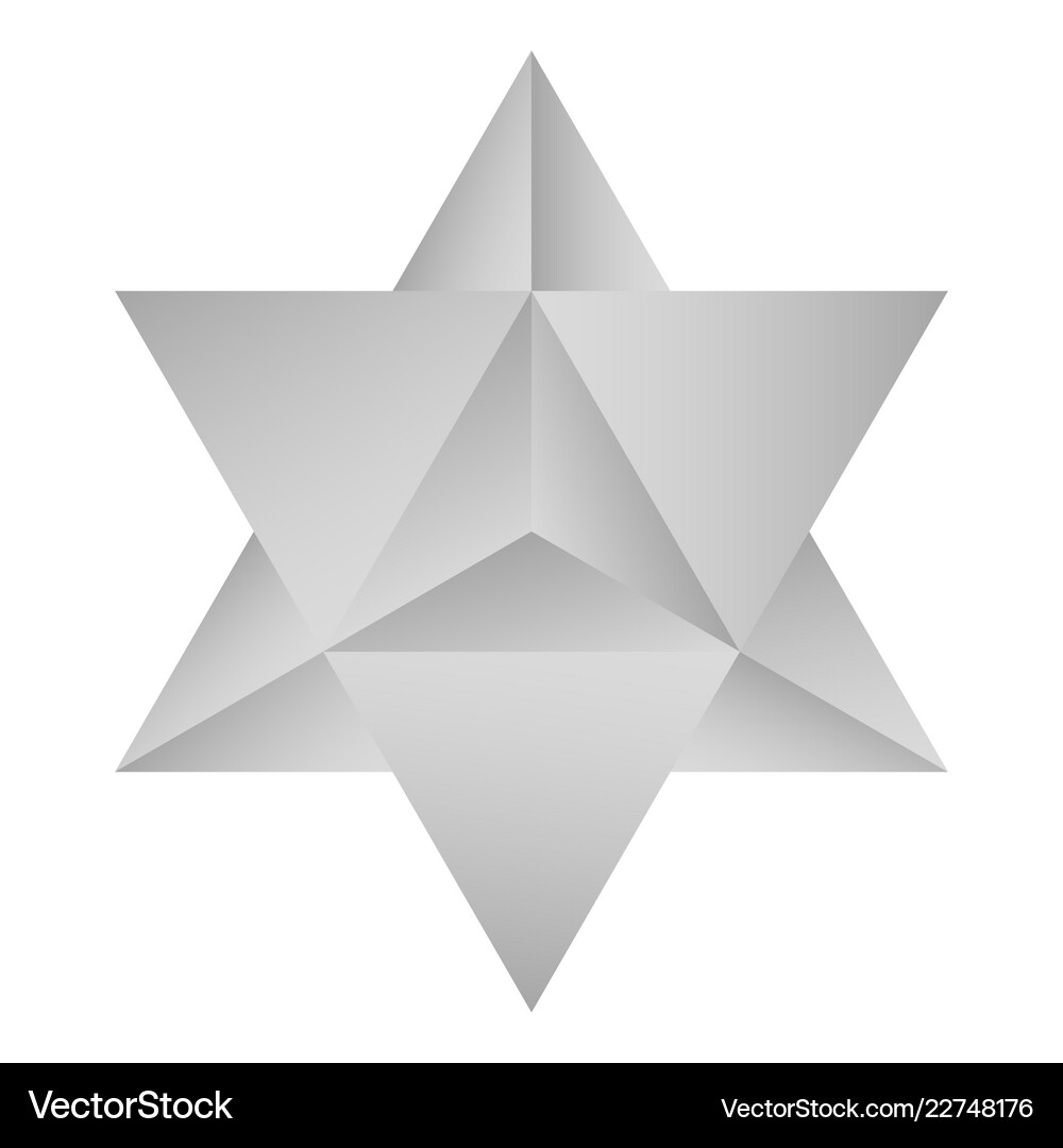 Icon with kabbalah symbol merkaba Royalty Free Vector Image