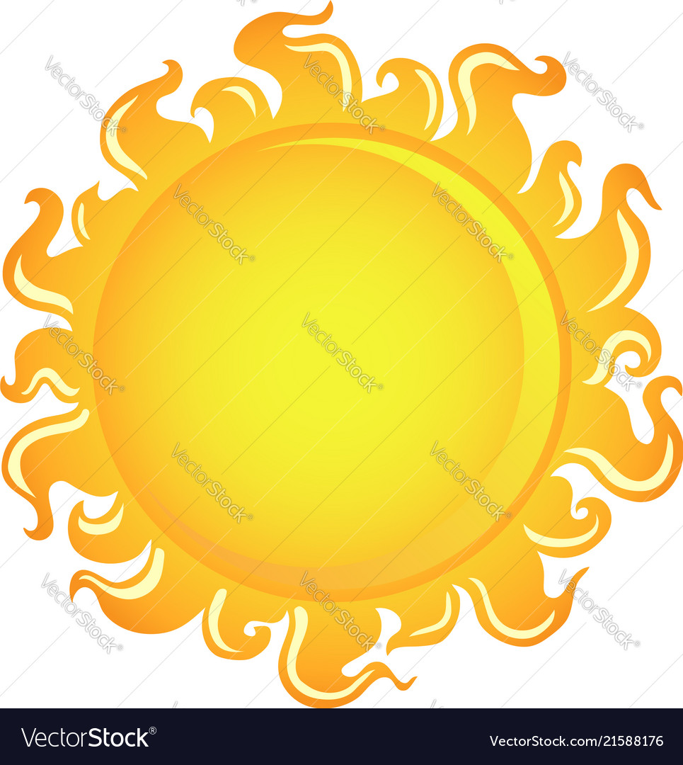 Sun theme image 1 Royalty Free Vector Image - VectorStock