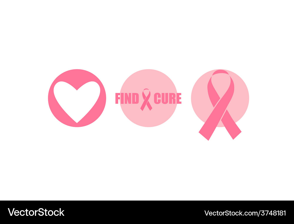 Breast cancer awareness cards design Royalty Free Vector