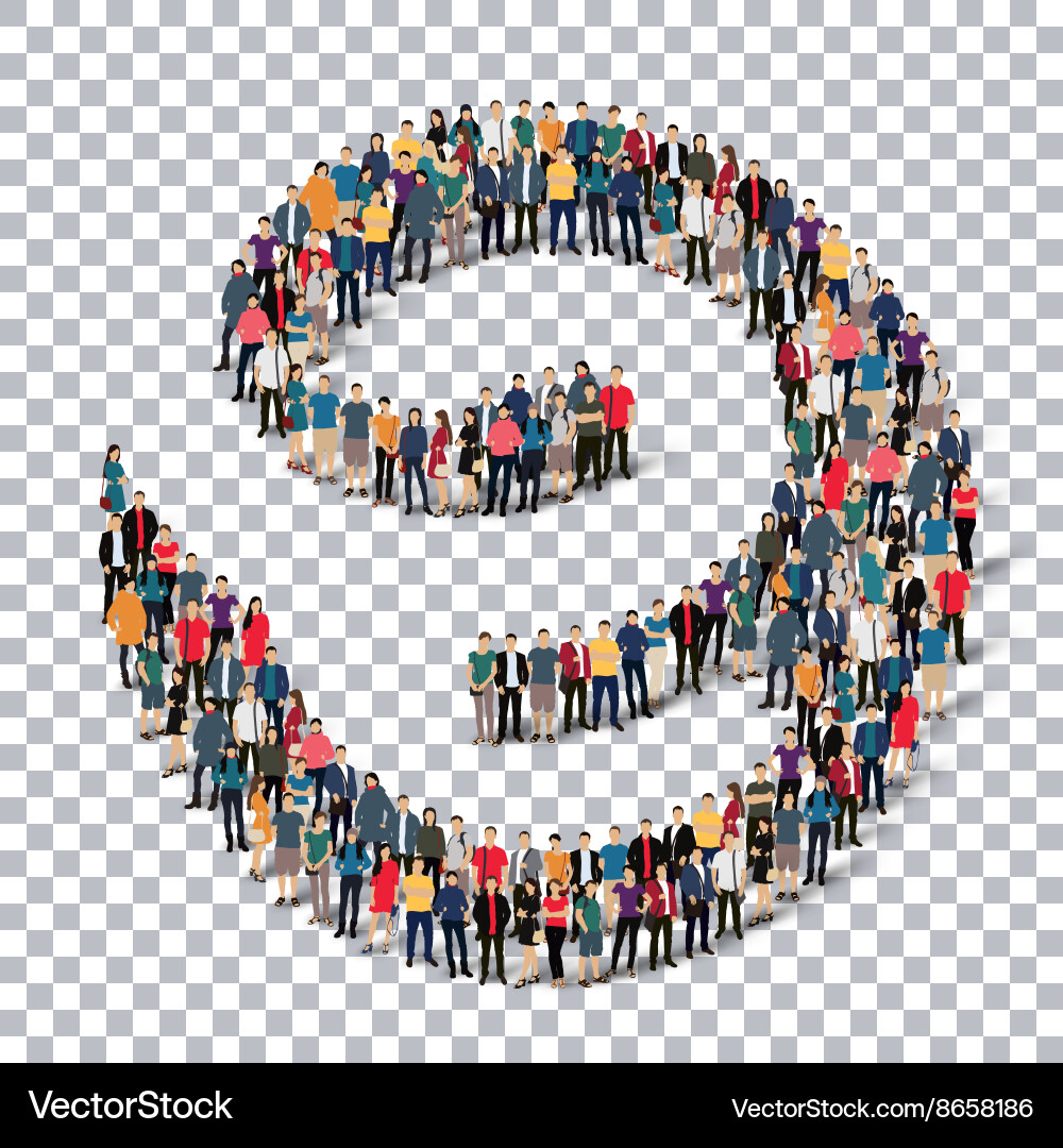Abstract business symbol people transparency Vector Image