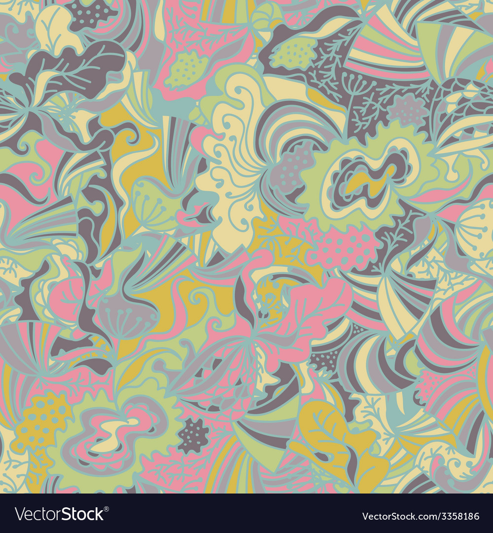 Abstract seamless hand-drawn pattern Royalty Free Vector