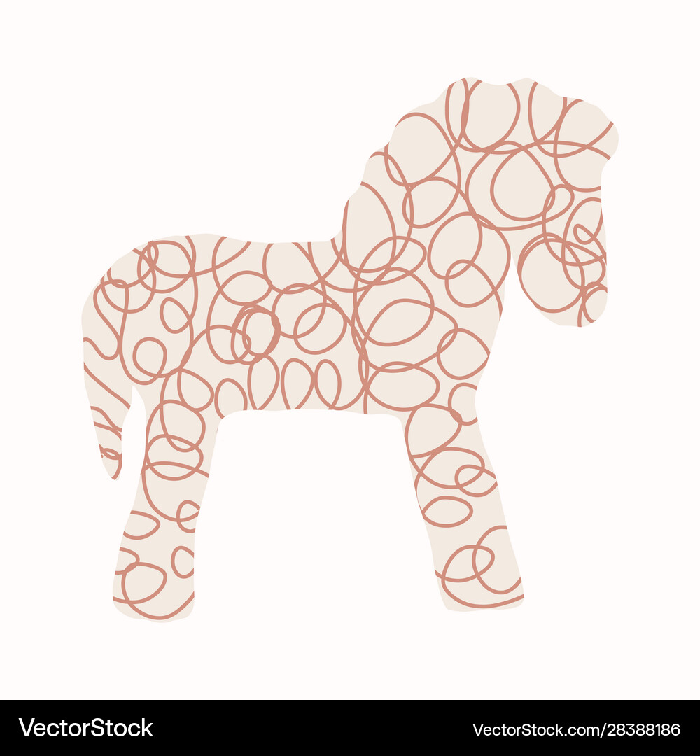 Adorable cartoon lineless zebra standing Vector Image