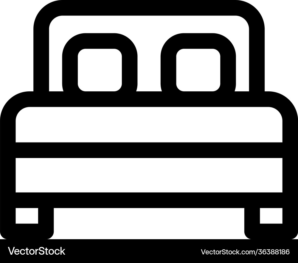 Bed icon or logo isolated sign symbol Royalty Free Vector