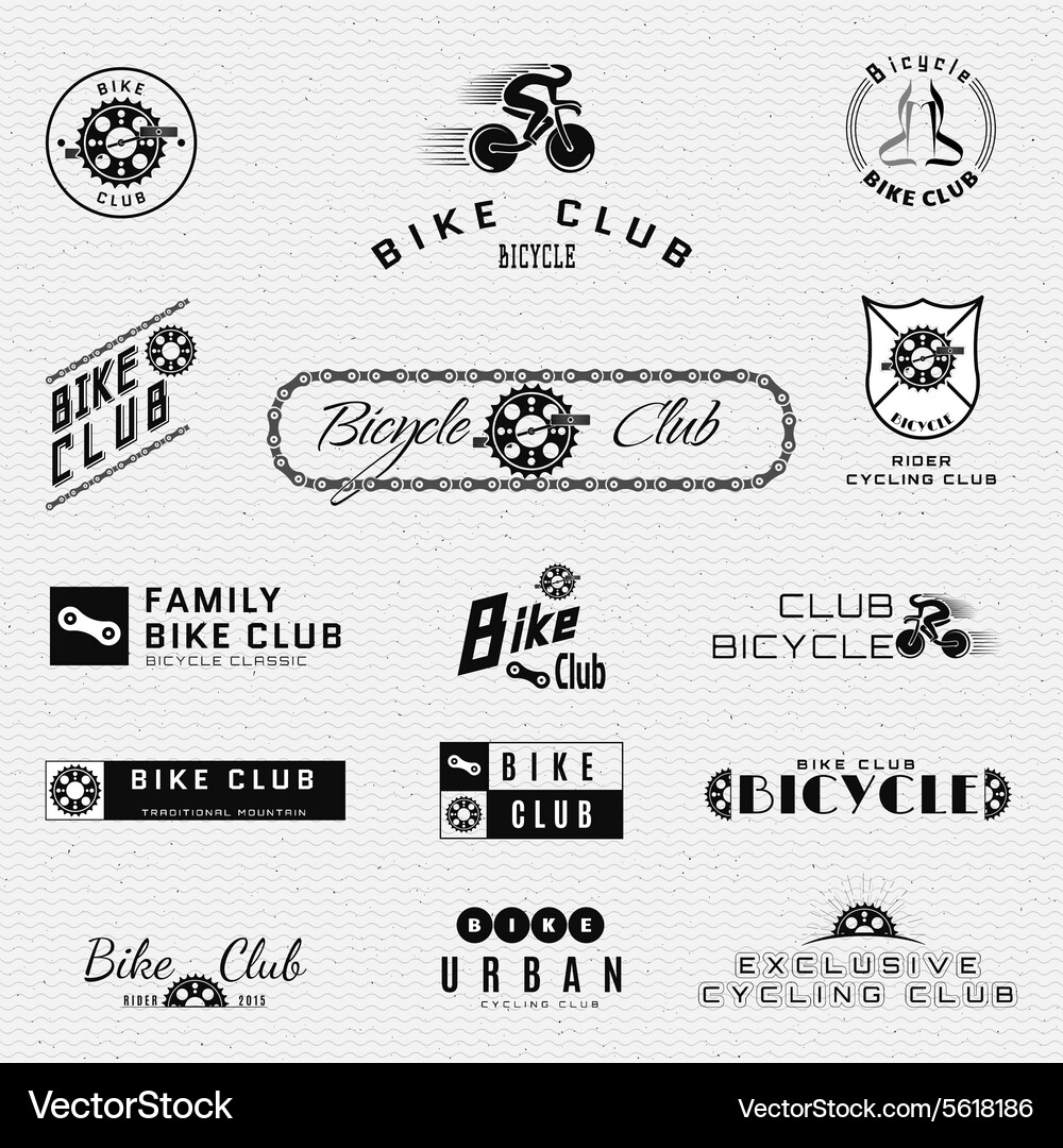 Bicycle badges logos and labels for any use Vector Image
