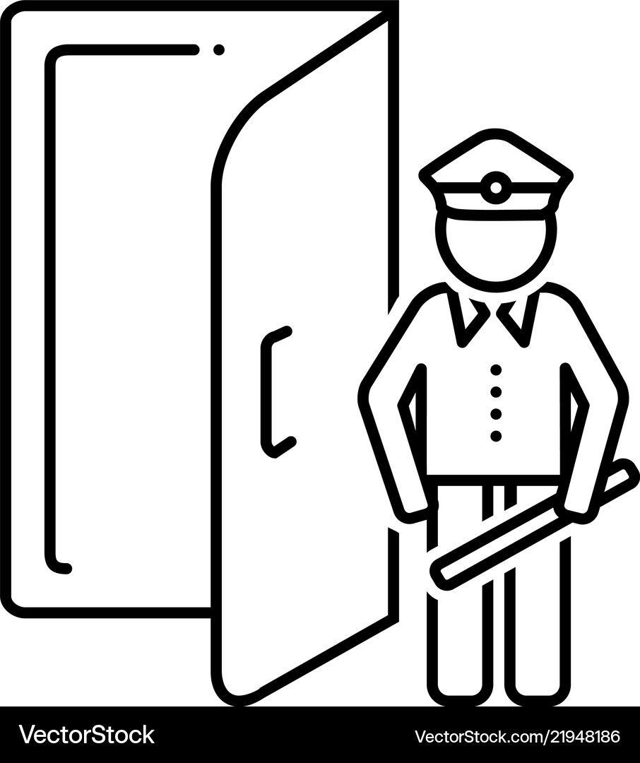 Doorman Royalty Free Vector Image - VectorStock