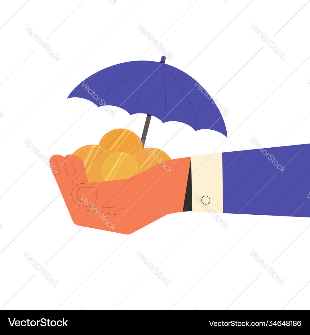 Financial literacy and insurance help sharing Vector Image
