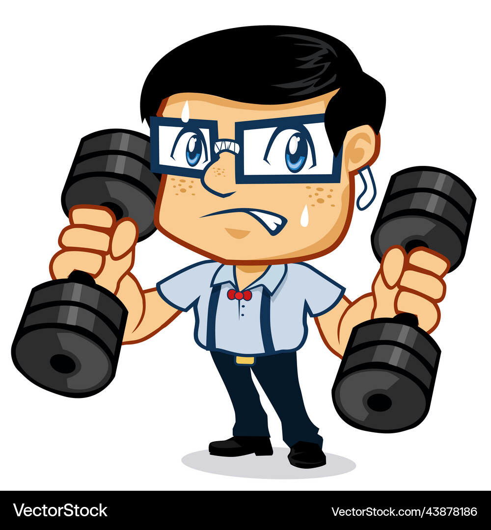 Cartoon Geek Boy