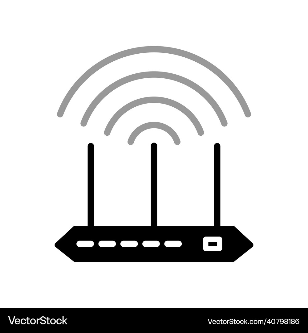 Graphic of router icon Royalty Free Vector Image