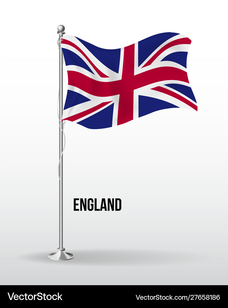 High detailed flag england Royalty Free Vector Image