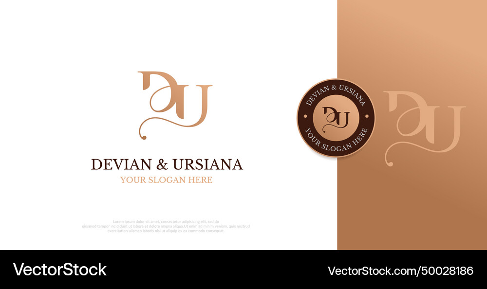 Initial du logo design Royalty Free Vector Image