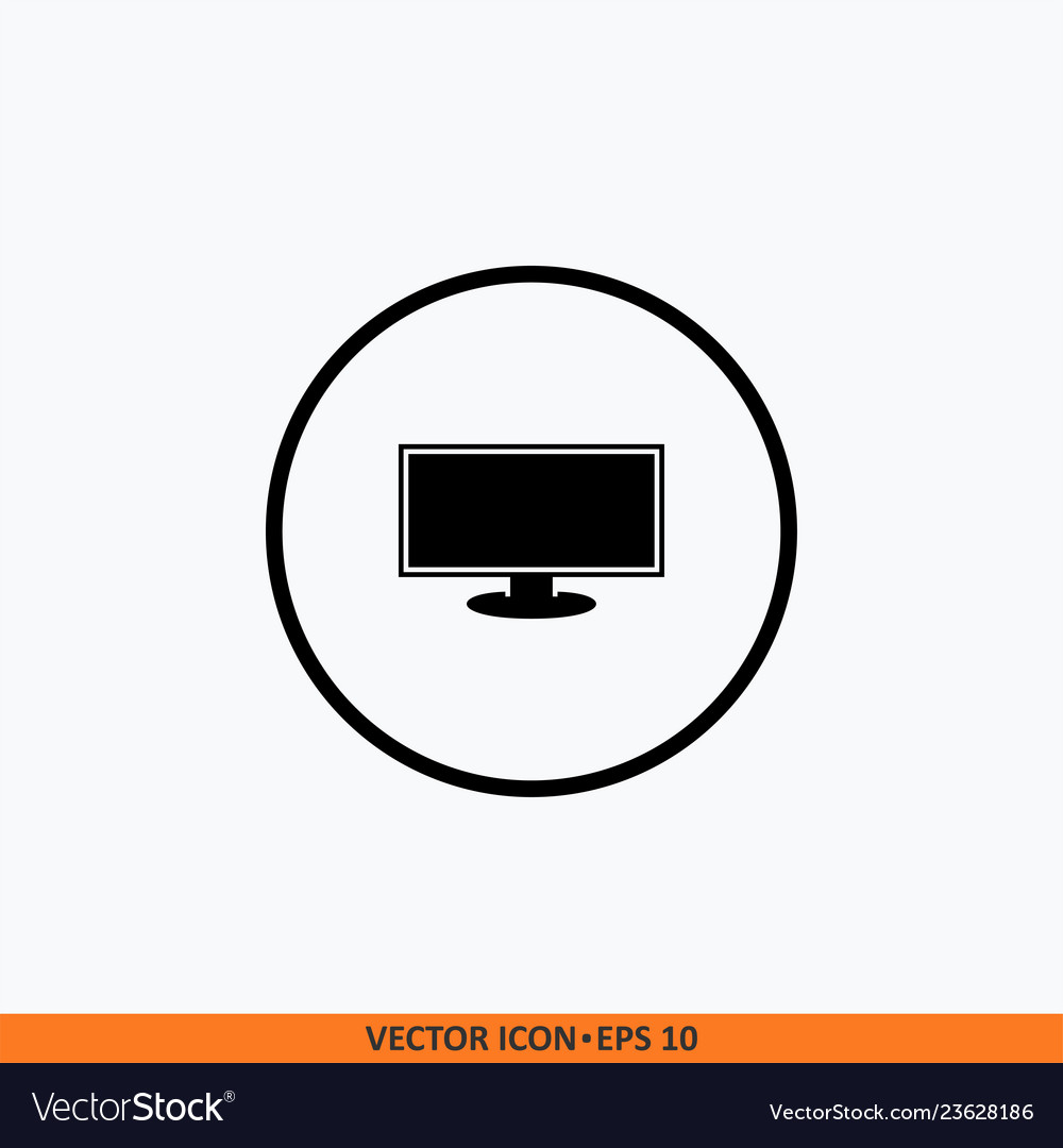 Monitor icon symbol for your website design logo Vector Image