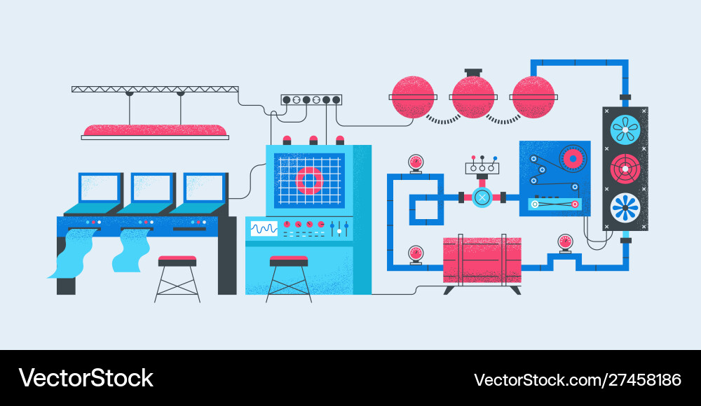 Smart factory concept modern industrial Royalty Free Vector