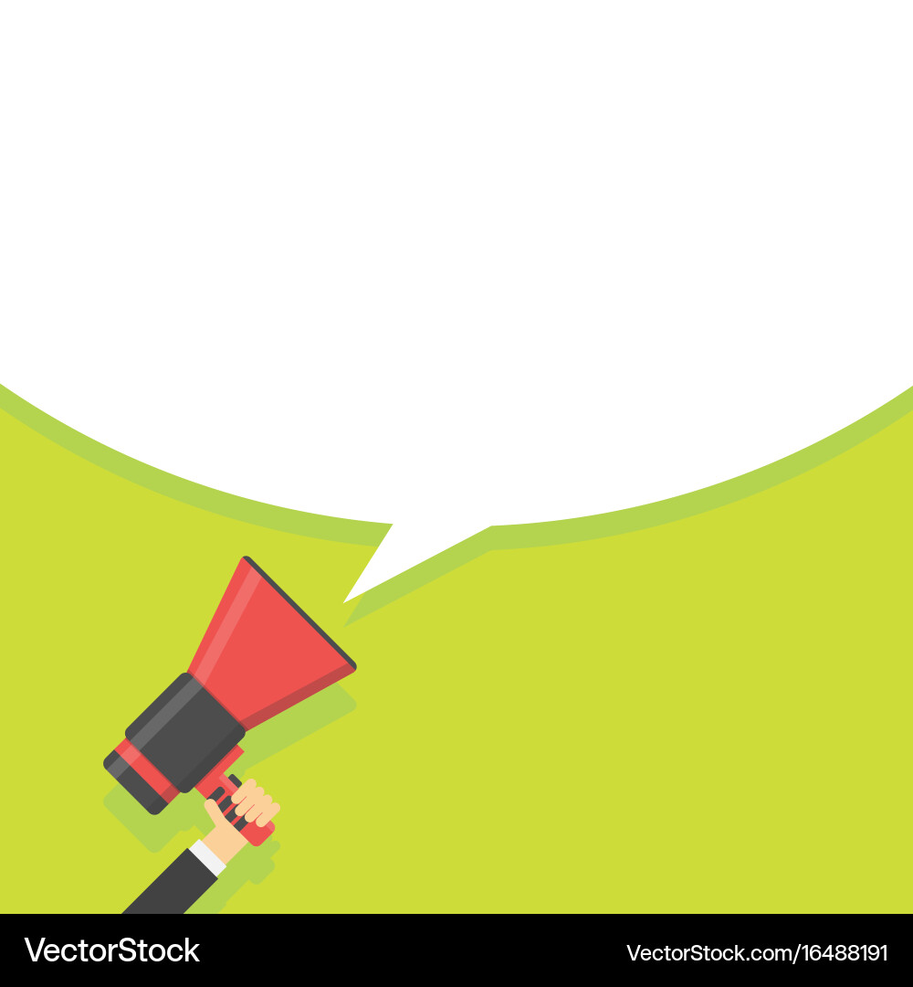 Announcement megaphone concept hand holding Vector Image
