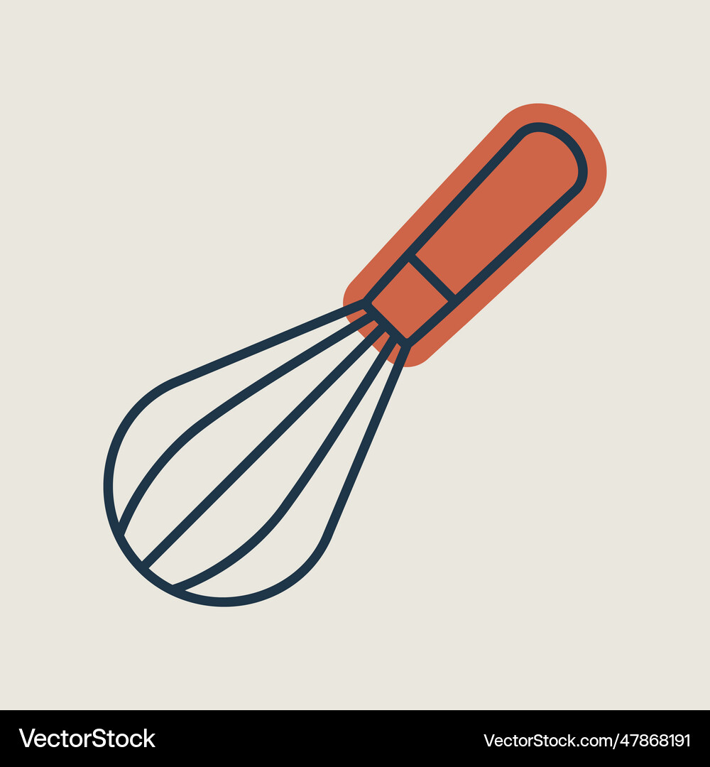 Balloon whisk for mixing and whisking icon Vector Image