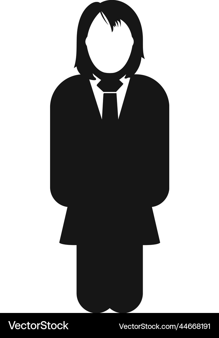 Corporate women icon flat style eps Royalty Free Vector