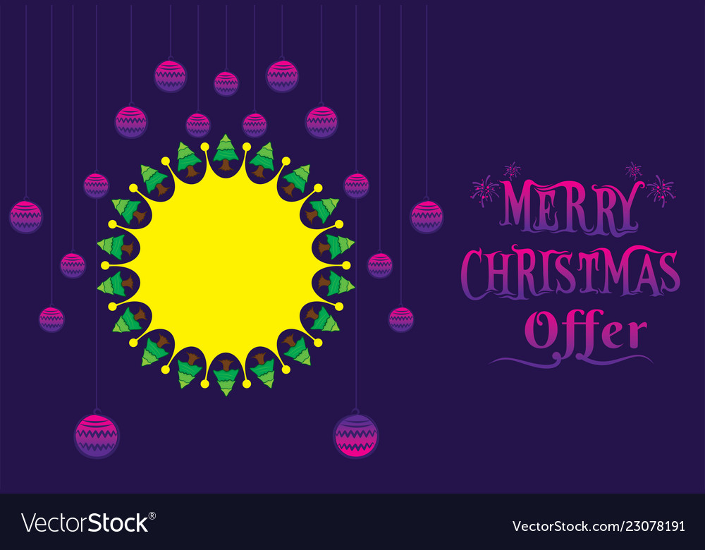 Creative merry christmas poster design Royalty Free Vector Creative merry christmas poster design Royalty Free Vector