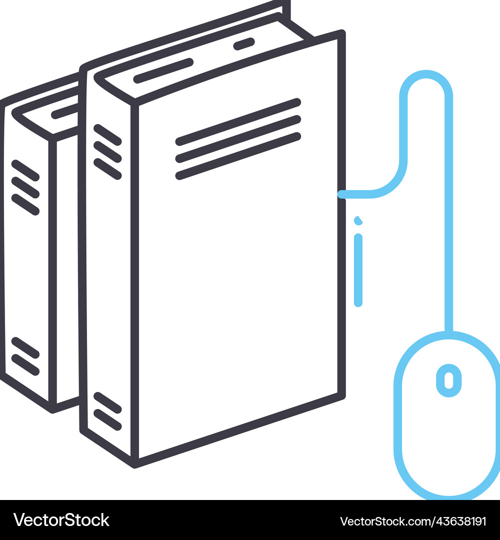 E-books line icon outline symbol Royalty Free Vector Image