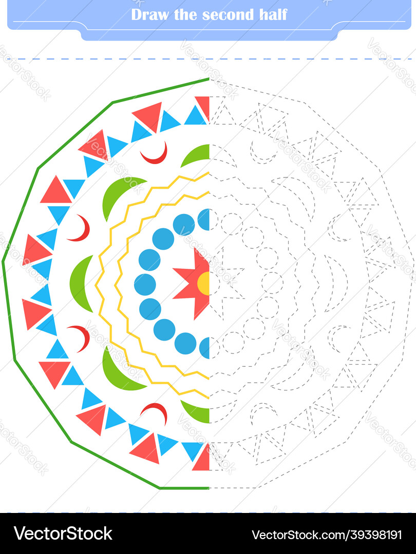 Educational game for children circle and color Vector Image