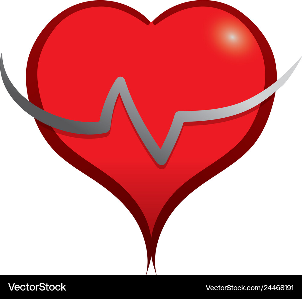 Heart cardiology isolated icon Royalty Free Vector Image