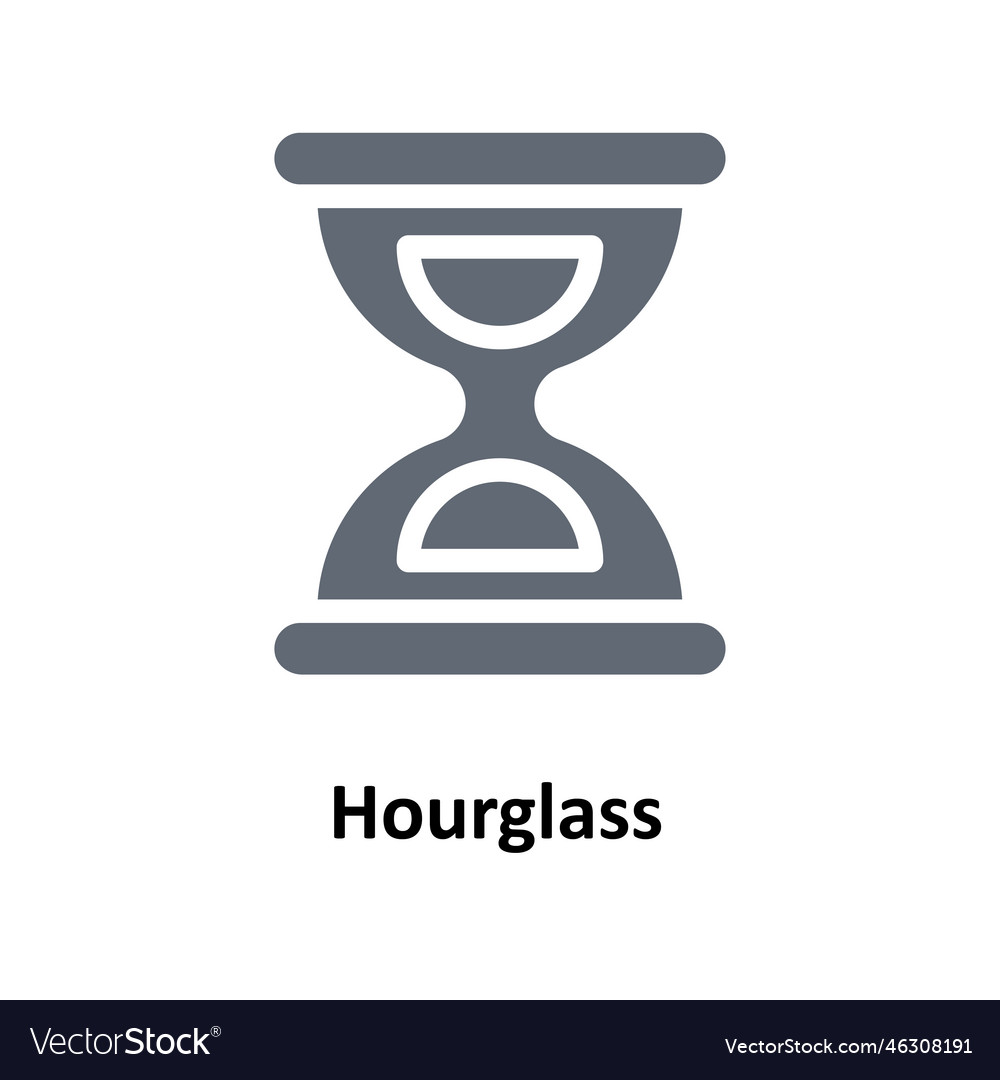 Hourglass solid icons simple stock illu Royalty Free Vector