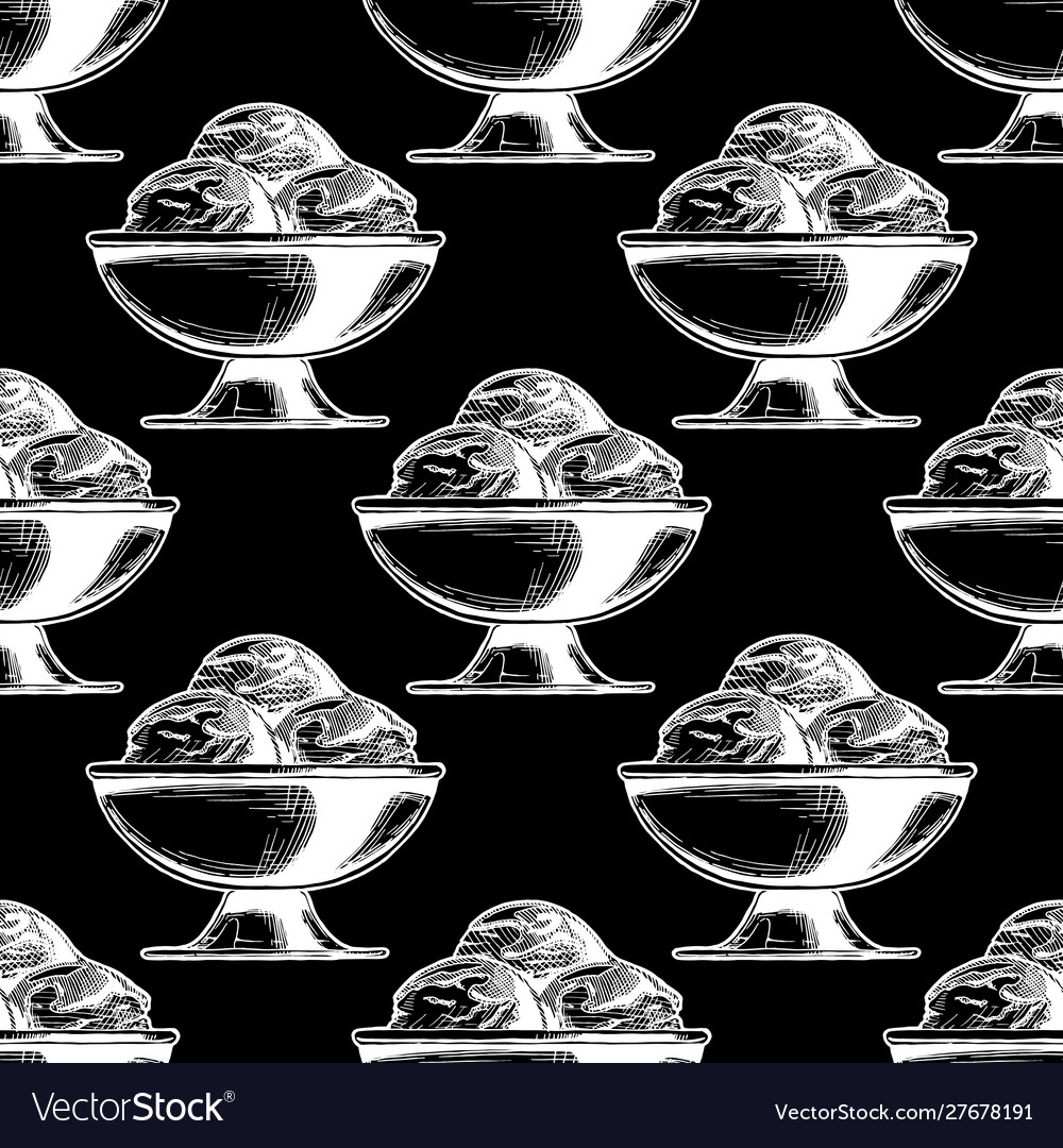 Pattern with ice cream Royalty Free Vector Image