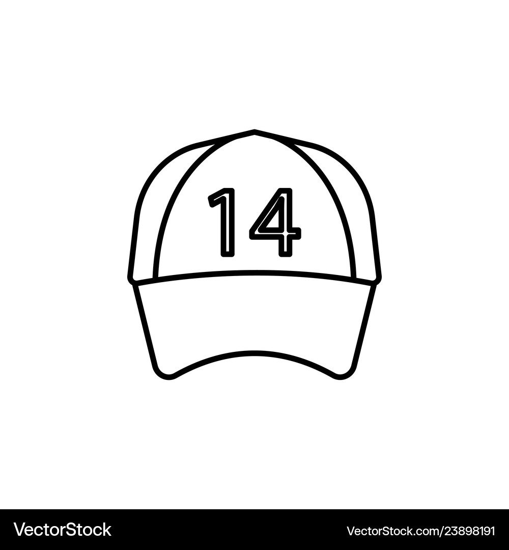 Racer cap icon element of racing for mobile Vector Image