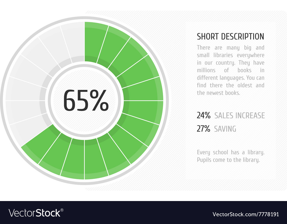 Round chart Royalty Free Vector Image - VectorStock