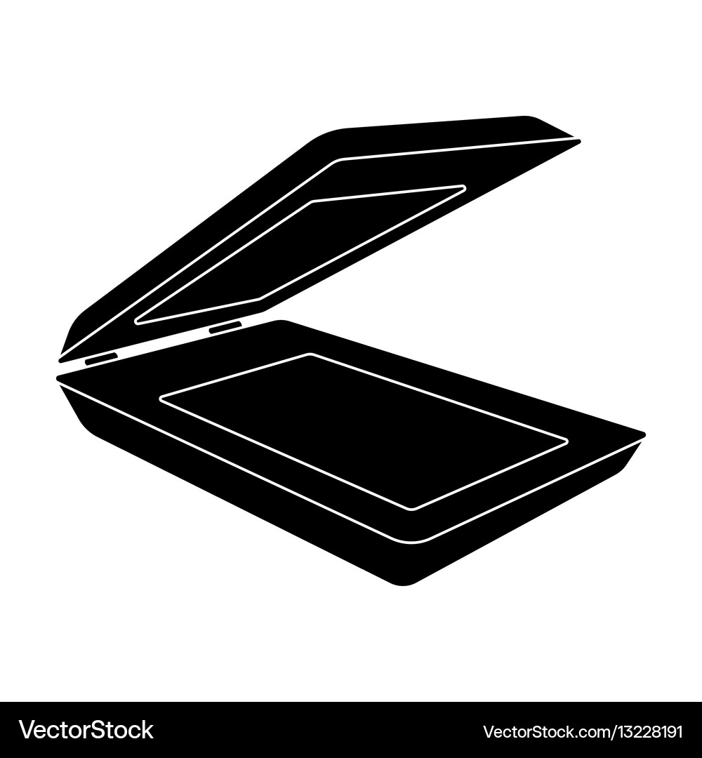Scanner icon in black style isolated on white Vector Image