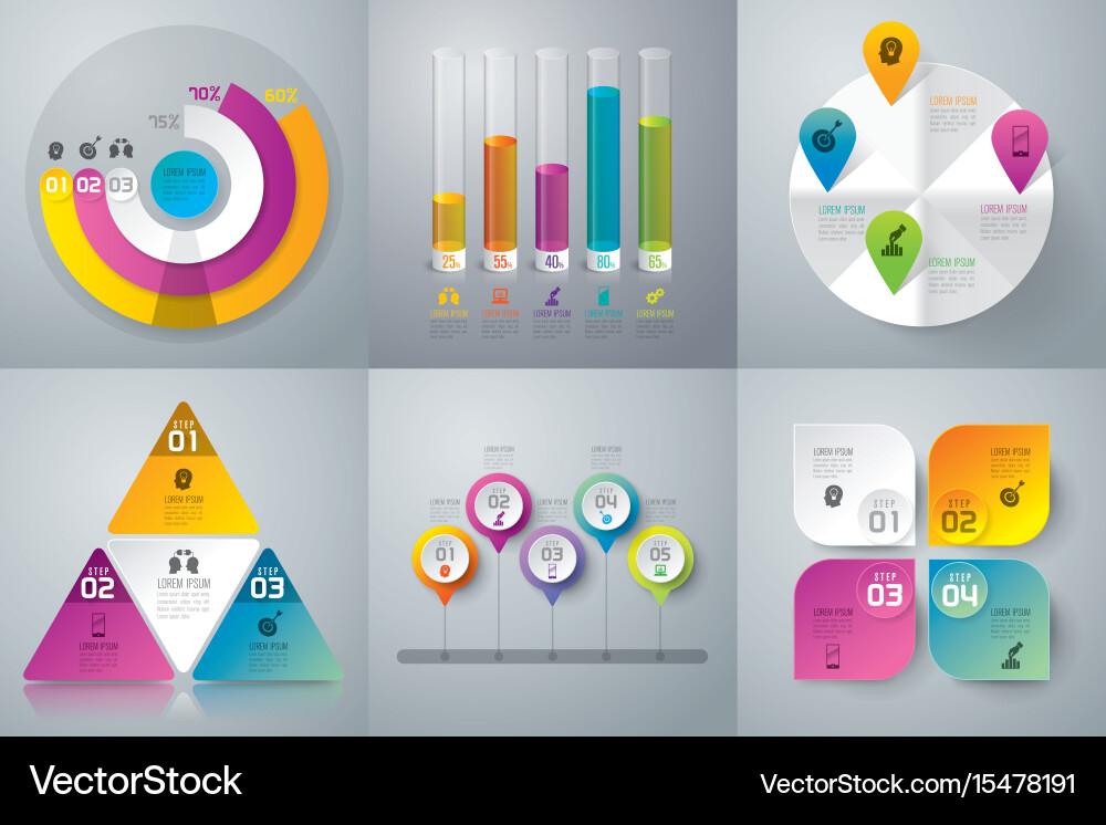 Set of infographics design Royalty Free Vector Image