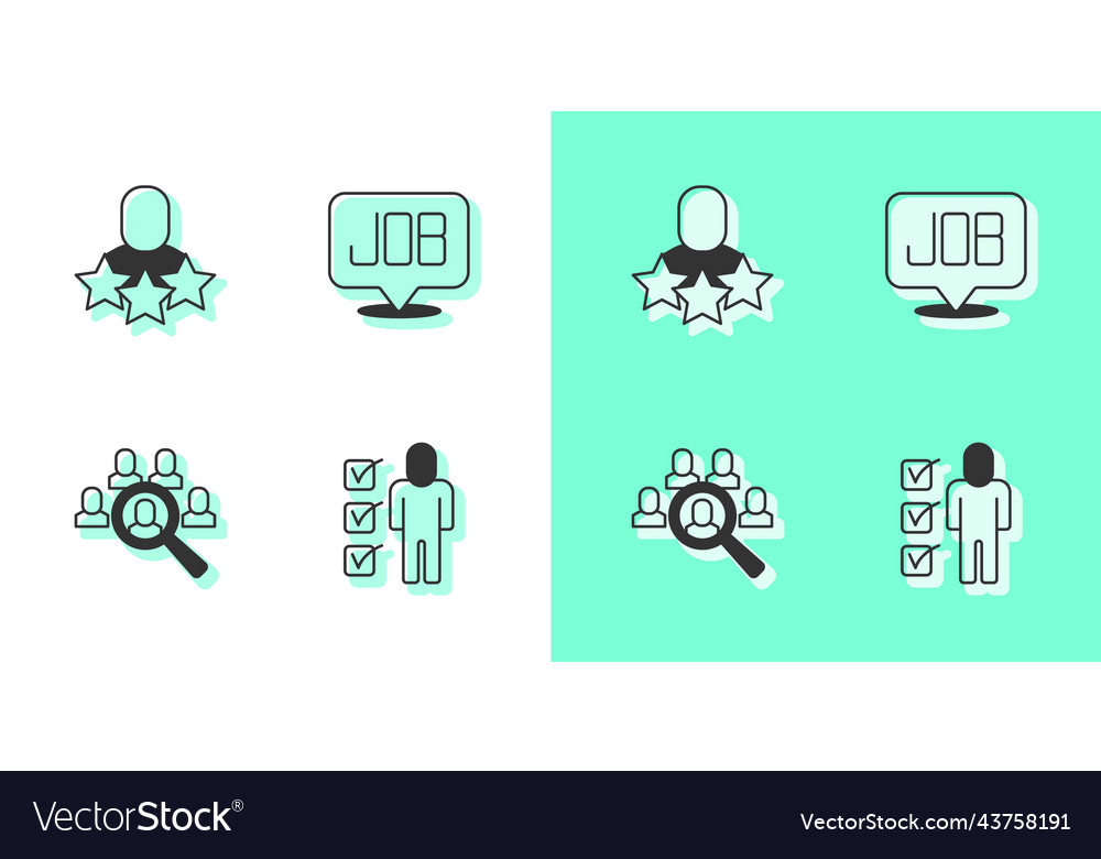 Set resume productive human magnifying glass Vector Image Set resume productive human magnifying glass Vector Image