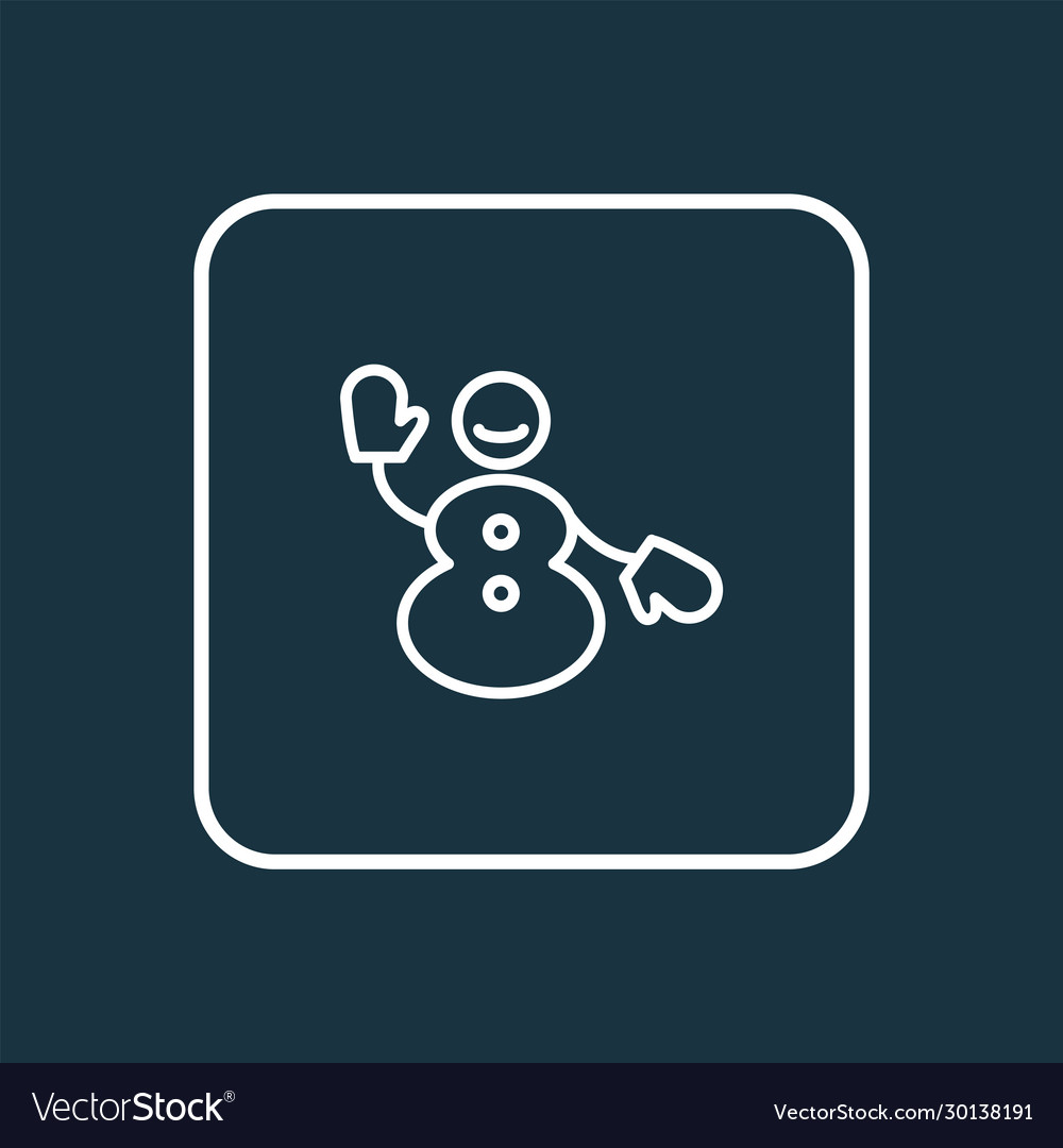 Snowman icon line symbol premium quality isolated Vector Image