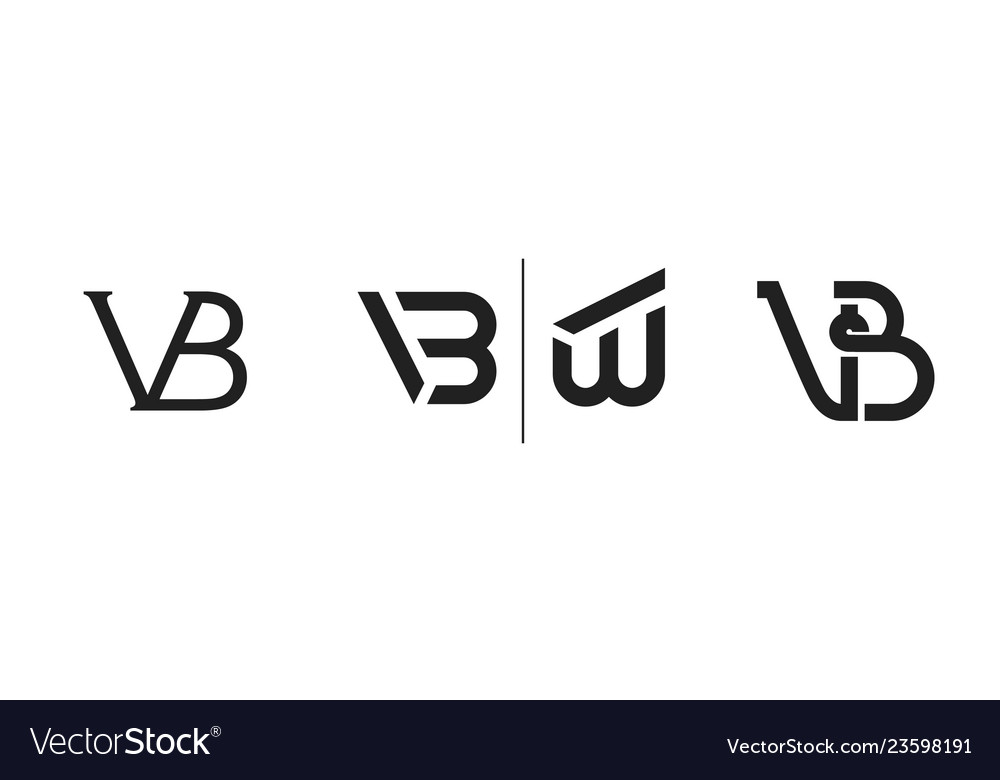 Vb logo monogram Royalty Free Vector Image - VectorStock
