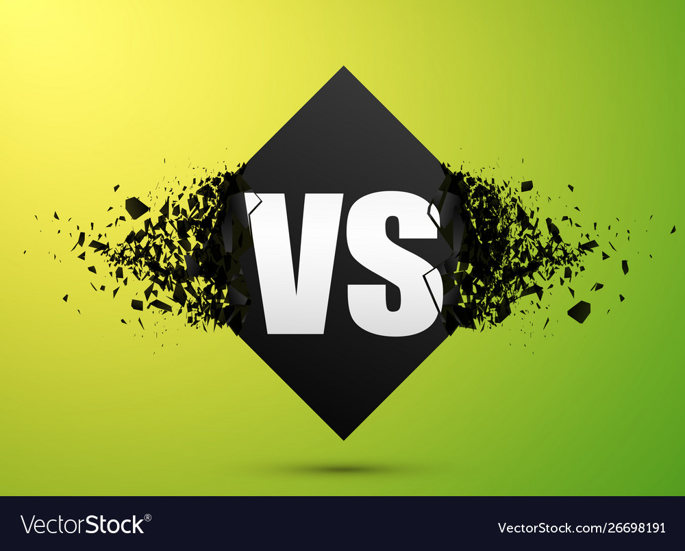 Versus explosion banner Royalty Free Vector Image