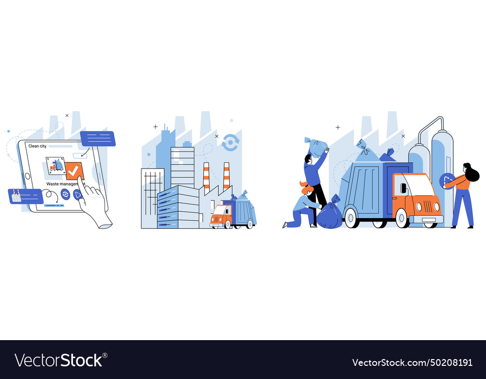 Waste disposal it involves optimizing use Vector Image