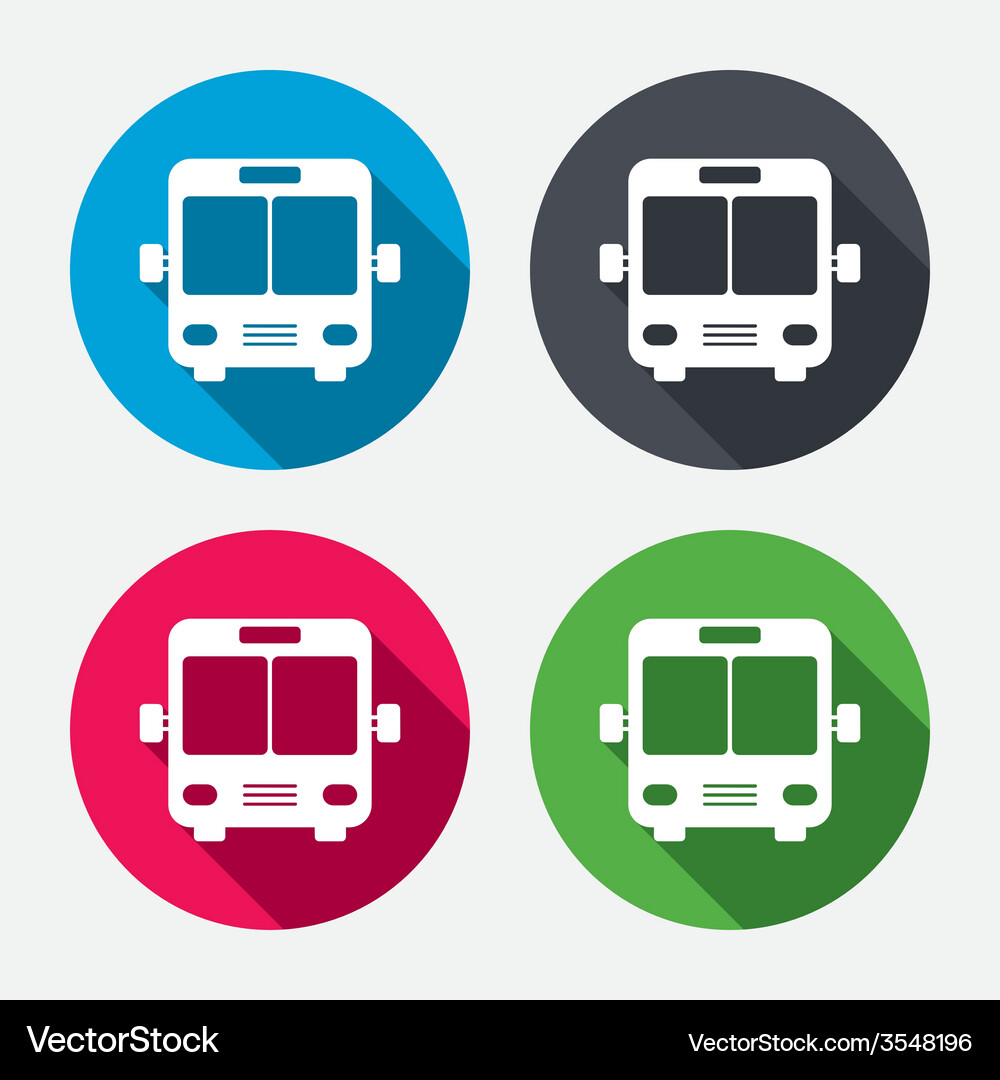 Bus sign icon public transport symbol Royalty Free Vector