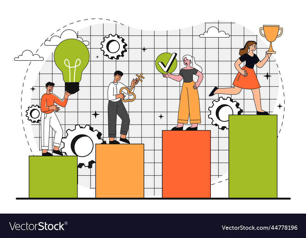 Business development plan Royalty Free Vector Image