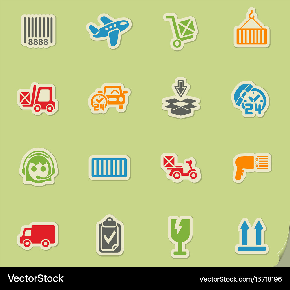 Delivery service icon set Royalty Free Vector Image