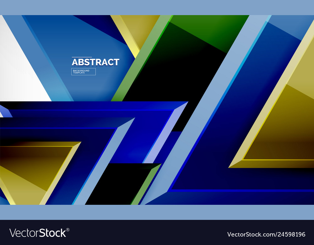 Flying triangles composition geometric background Vector Image