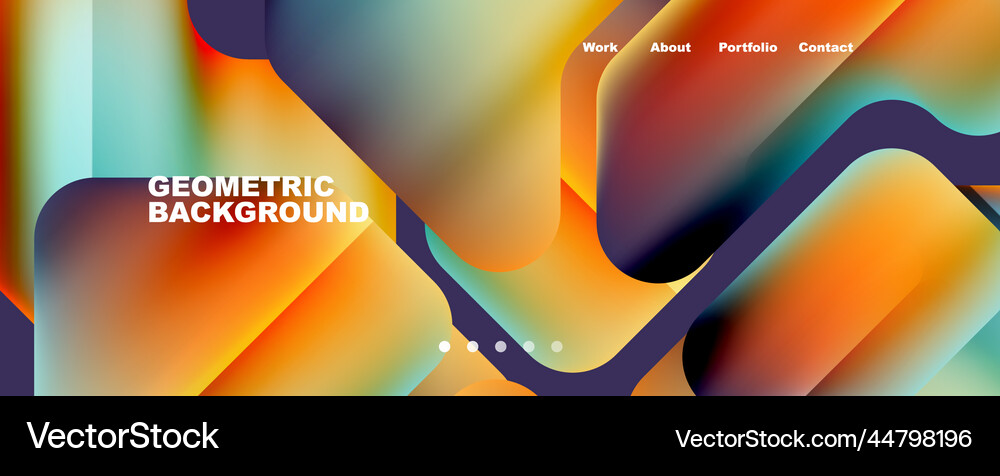 Geometric fluid shapes with liquid colors abstract