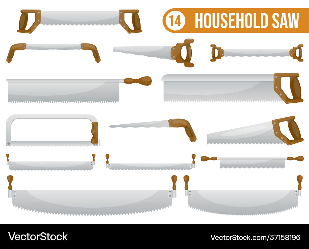Household saw design isolated o white background Vector Image