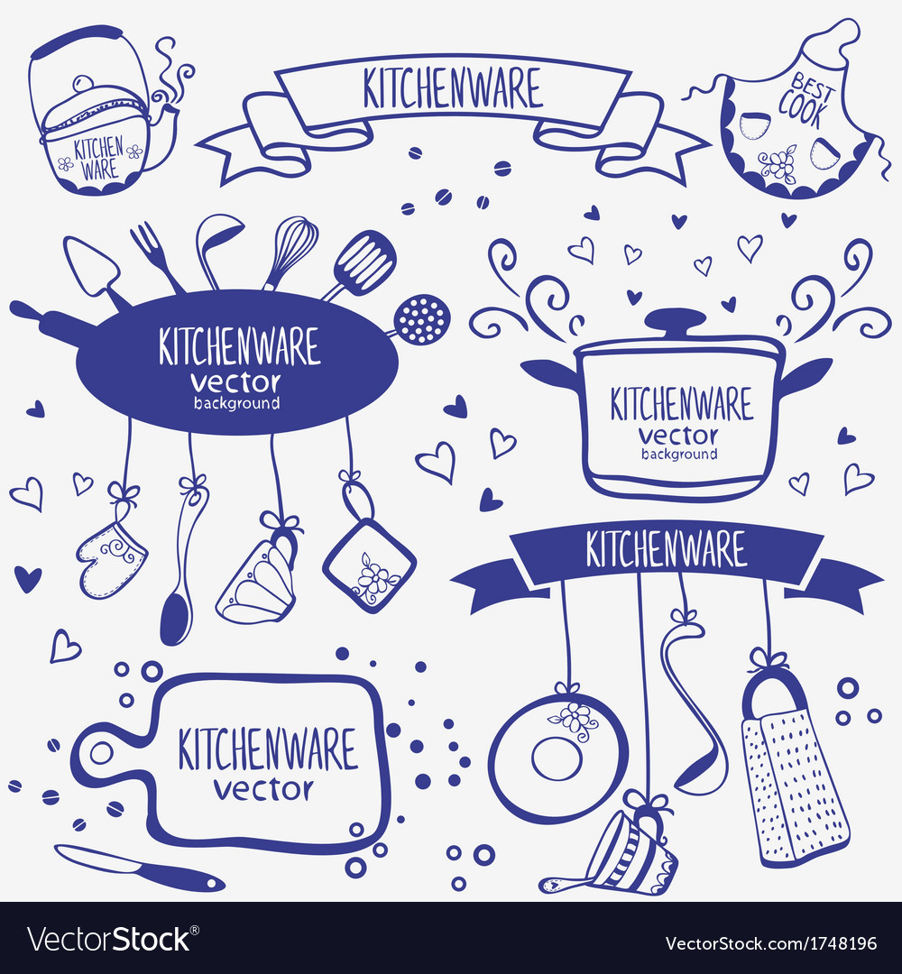 Kitchenware set Royalty Free Vector Image - VectorStock