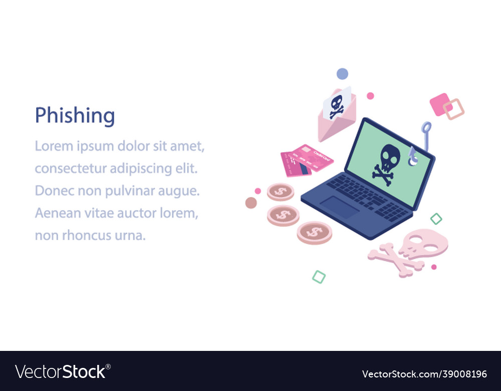 Phishing attack Royalty Free Vector Image - VectorStock