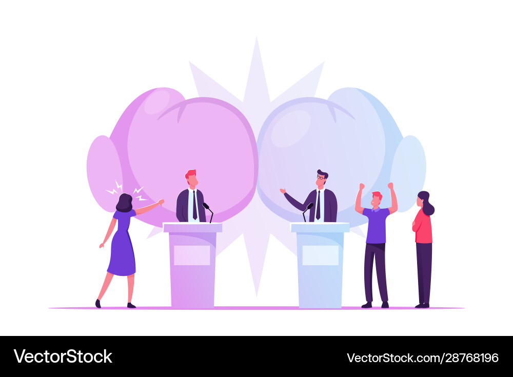 Political debates pre-election campaign voting Vector Image